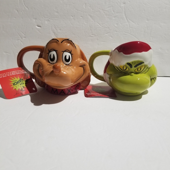 Holiday | The Grinch Holiday Dr Seuss Max And Grinch Mug Set Of 2 New ...